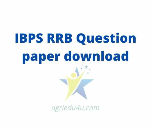 IBPS RRB previous year question paper new free | Agriedu4u